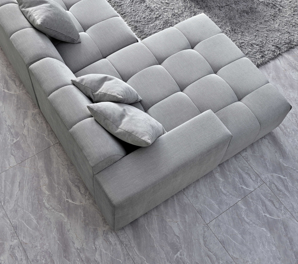 Aluxo Leonard Left Hand Corner Group in Cloudy Grey Boucle – Furnish ...